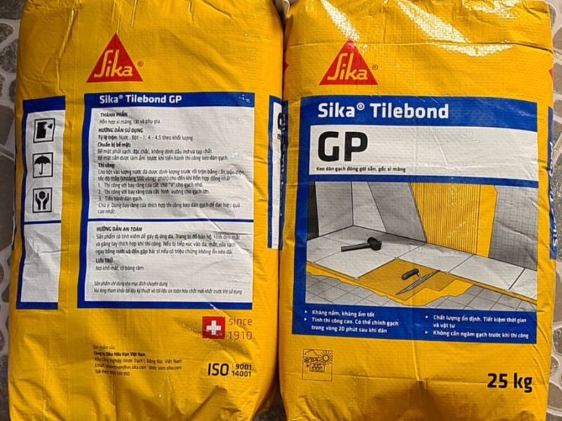 Sika Tile Bond GP 5kg và 25kg - Vữa dán gạch đá